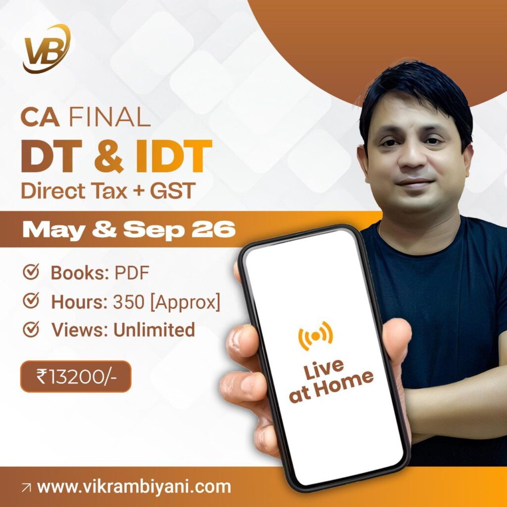 CA FINAL – DT & IDT – MAY & SEP 26 – PDF – Vikram Biyani